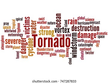 Tornado Word Cloud Concept On White Stock Illustration 747287833 ...