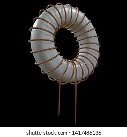 Toroidal Coil Inductor 3d Render Illustration Stock Illustration 1433893274