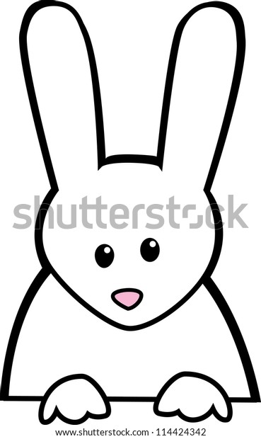 Torso White Rabbit Paws That Look Stock Illustration 114424342 ...