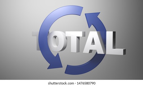 Total Rotating Arrows 3d Rendering Illustration Stock Illustration ...