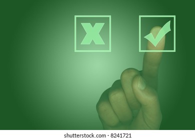 Touch Screen Tick Box Cross Box Stock Illustration 8241721 | Shutterstock
