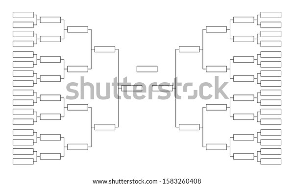 Tournament Bracket Empty Template Competition Charts Stock Illustration ...