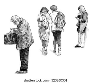 Townspeople Stock Illustration 323260301 | Shutterstock
