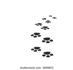 Wild Boar Pig Tracks Isolated Black Stock Vector (Royalty Free) 1050443144