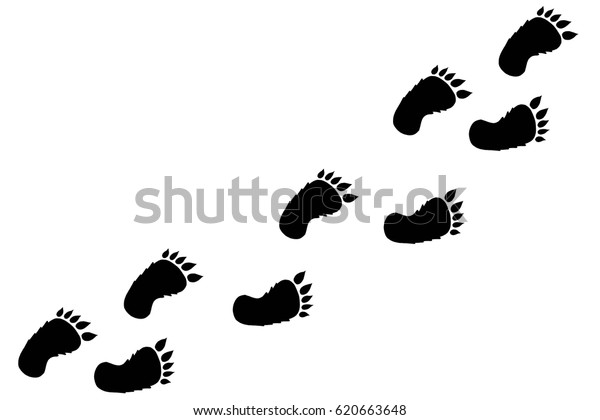 Traces Beast Foot Prints Border Background Stock Illustration 620663648 Traces Beast Foot Prints Border Background Stock Illustration 620663648