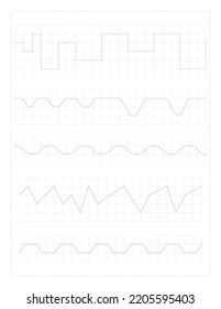 Tracing Page Practice Grey Background Illustration Stock Illustration ...