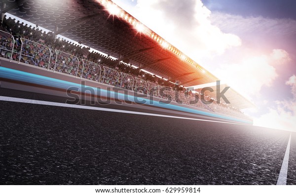Track Arena 3d Rendering Stock Illustration 629959814 | Shutterstock