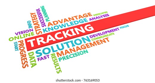 Tracking Word Cloud Concept Isolated On Stock Illustration 763169053 ...
