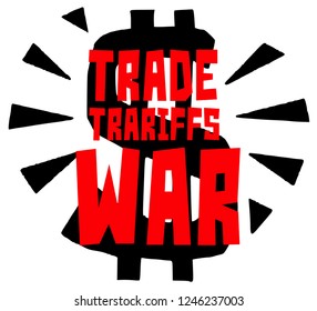 Trade Tariffs War Stock Illustration 1246237003 | Shutterstock