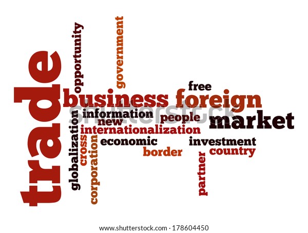 Trade Word Cloud Stock Illustration 178604450