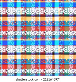 Traditional Checkered Texture Seamless Pattern Rustic Stock ...