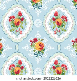 Traditional Rose Bunch Frames Stock Illustration 2022226526 | Shutterstock
