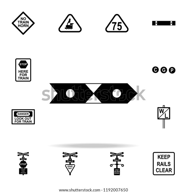 Traffic Caution Indicator Icon Railway Warnings Stock Illustration ...