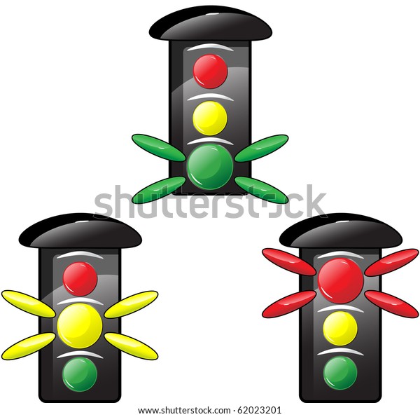 Traffic Light Different Colors Stock Illustration 62023201 | Shutterstock