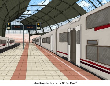 207,117 Train station background Images, Stock Photos & Vectors ...