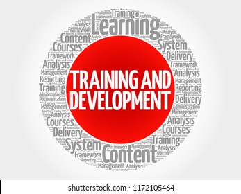 Training Development Circle Word Cloud Business Stock Illustration ...