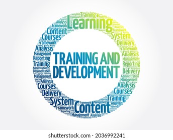 Training Development Circle Word Cloud Business Stock Illustration ...