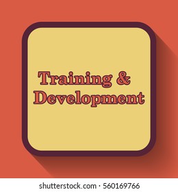 Training Development Icon Colored Website Button Stock Illustration ...