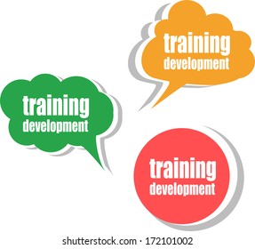 Training Development Set Stickers Labels Tags Stock Illustration ...