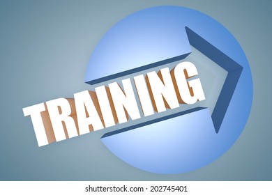 Training Text 3d Render Illustration Concept Stock Illustration ...