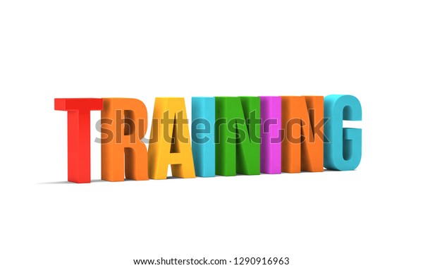 Training Word 3d Render Illustration White Stock Illustration ...