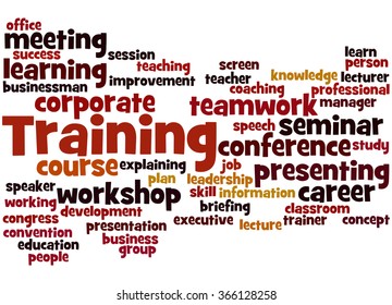 Training Word Cloud Concept On White Stock Illustration 366128258 ...