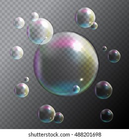 Transparent Bubbles On Gray Background Illustration Stock Illustration ...