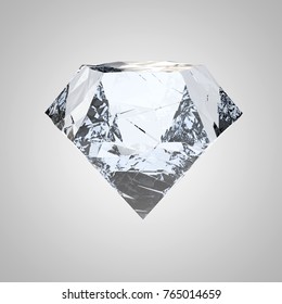 Transparent Crystal Diamond 3d Rendering Glass Stock Illustration 765014659