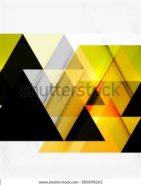 Transparent Overlapping Triangles On White Business Stock Illustration ...