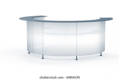 Transparent Reception 3d Render On White Stock Illustration 69804190 ...