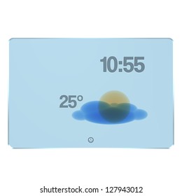 Transparent Screen Concept Tablet Future Stock Illustration 127943012 ...