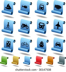 Transportation Scroll Icons Stock Illustration 30147508 | Shutterstock