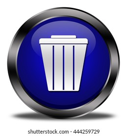 Trash Button Isolated Stock Illustration 444259729 | Shutterstock
