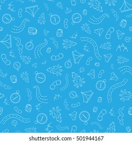 Travel Seamless Pattern Hand Draw Illustration Stock Illustration ...
