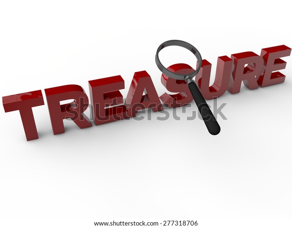 Treasure 3d Text Over White Background Stock Illustration 277318706 ...