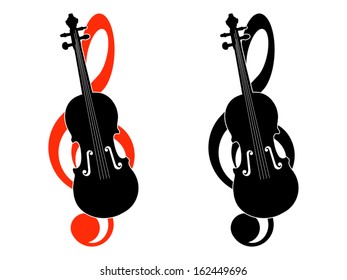 Treble Clef Violin Stock Illustration 162449696 | Shutterstock