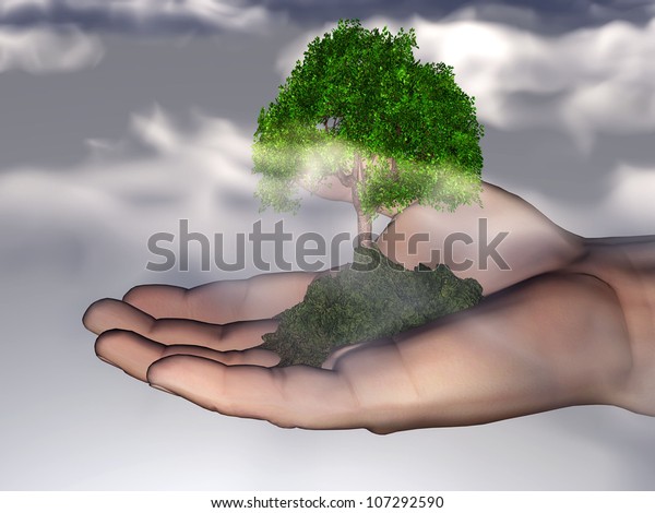 Tree Hand Stock Illustration 107292590 | Shutterstock