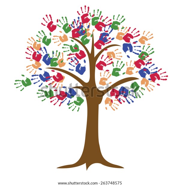 Tree Hands Stock Illustration 263748575