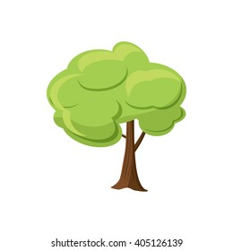 Jacaranda Vector Cartoon Tree Set Design Stock Vector (Royalty Free ...