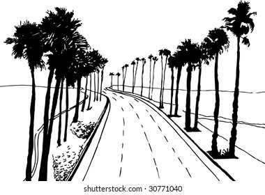 Tree Lined Street Stock Illustration 30771040 | Shutterstock