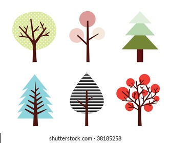 Abstract Icon Trees Stock Vector (Royalty Free) 57078193