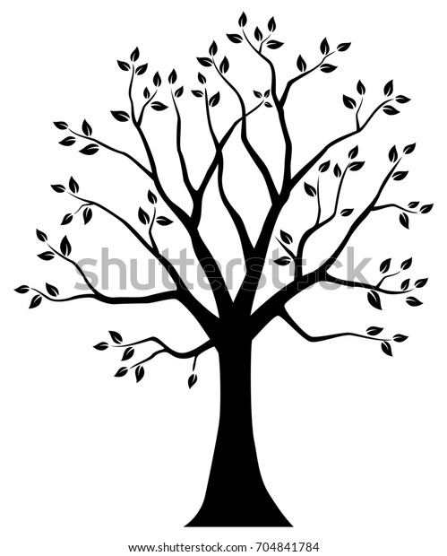 Tree Silhouette Stock Illustration 704841784