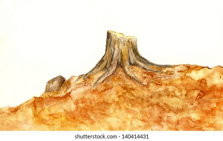 1,481 Tree stump watercolor Images, Stock Photos & Vectors | Shutterstock