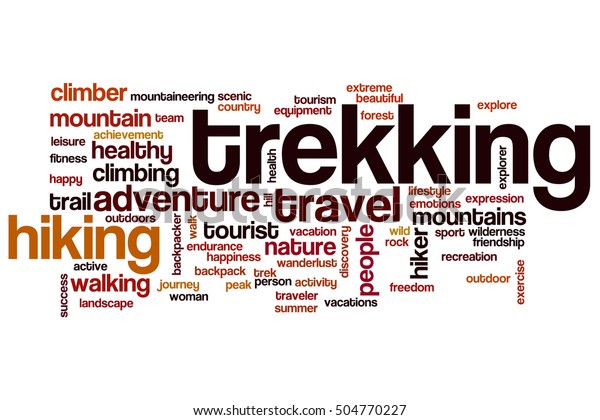 Trekking Word Cloud Concept Stock Illustration 504770227 | Shutterstock