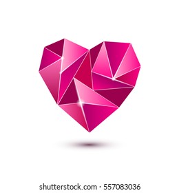 Triangle Heart Shape Symbol Isolated On Stock Illustration 557083036 ...