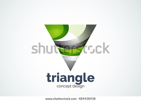 Triangle Logo Template Triple Cycle Pyramid Stock Illustration ...