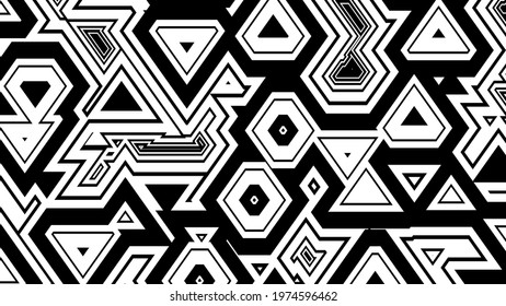 Triangle Mechanical Procedural 2d Render Stock Illustration 1974596462 ...