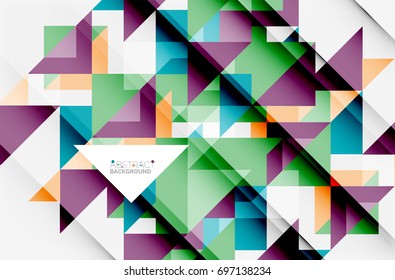 Abstract Cmyk Colour Triangles Texture Stock Vector (Royalty Free ...