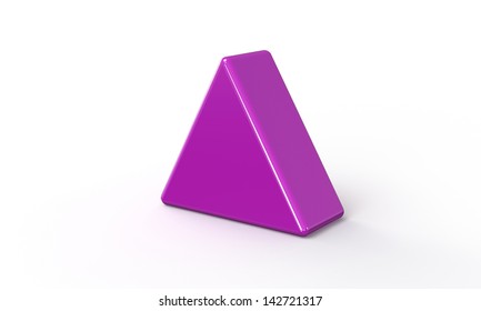 Pink Purple Triangle 3d Model Isolated Stock Illustration 162089606 ...