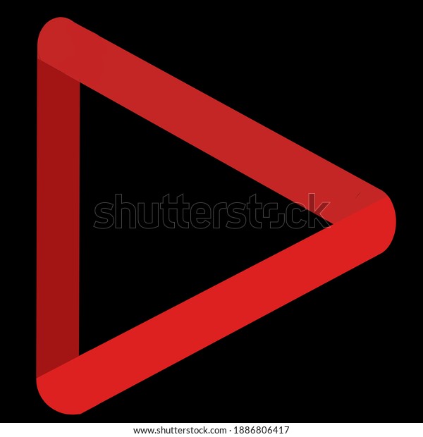 Triangle Shaped Logo Facing Right Stock Illustration 1886806417 ...